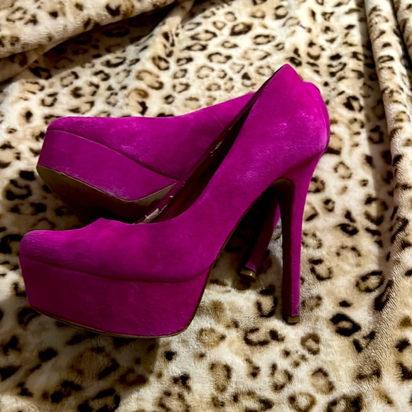 Jessica Simpson | Shoes | Jessica Simpson Pink Suede Heels | Poshmark
